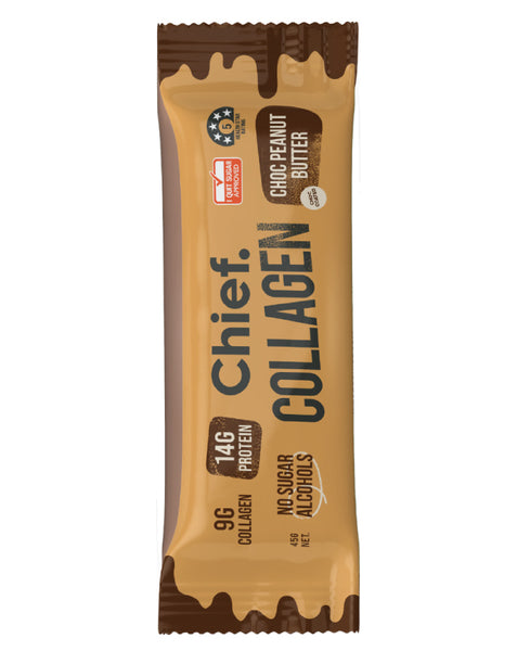 Chief Nutrition Collagen Bar Choc Peanut Butter 45g – Fresh Food ...