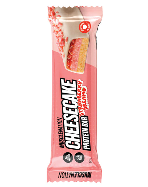 Muscle Nation Cheesecake Protein Bar Strawberry 50g – Fresh Food ...