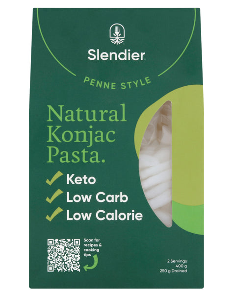 Slendier Konjac Noodles Penne Style 400g – Fresh Food Enterprises